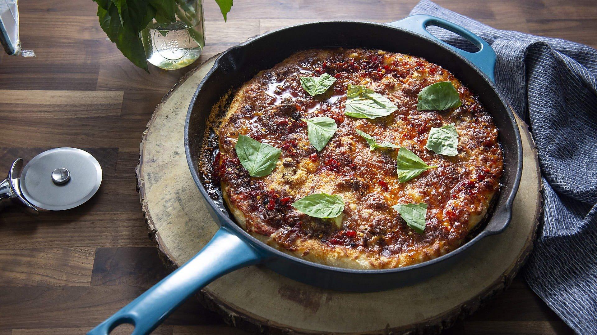 30-Minute Meals: It's Not Delivery, It's Cast Iron Skillet Pan Pizza